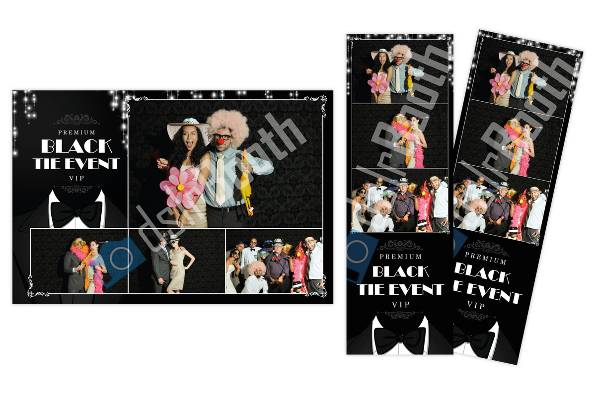 Modèle pour Photobooth Black Tie Affair - The FunkyBox