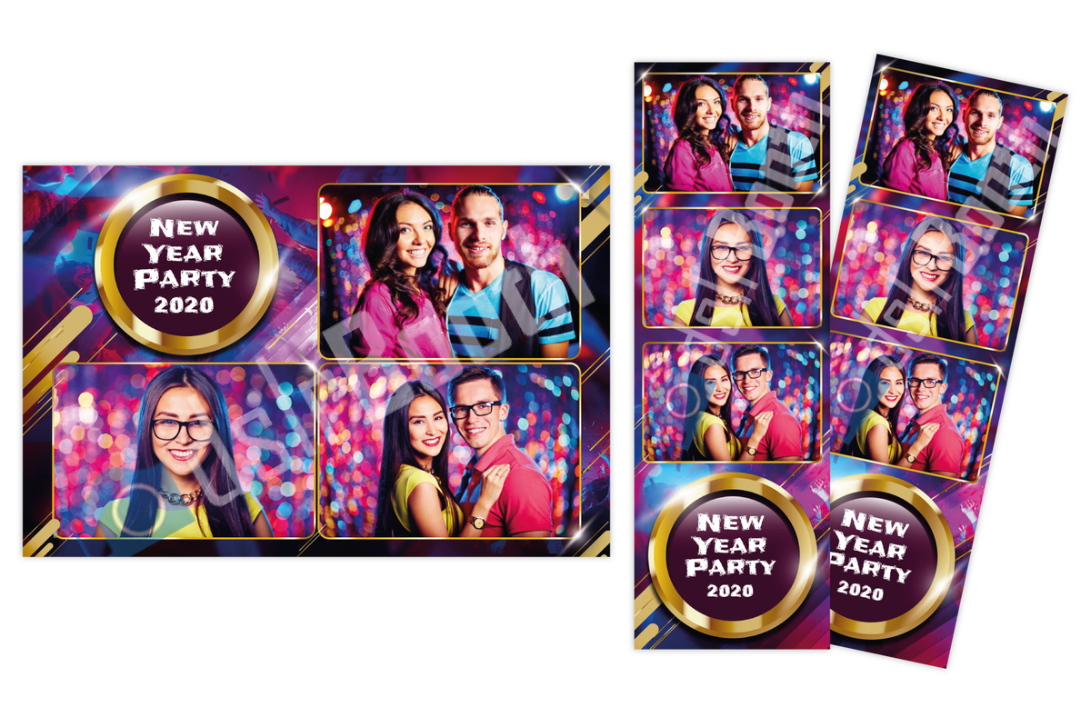 Modèle pour Photobooth Colorful New Year's Eve - The FunkyBox